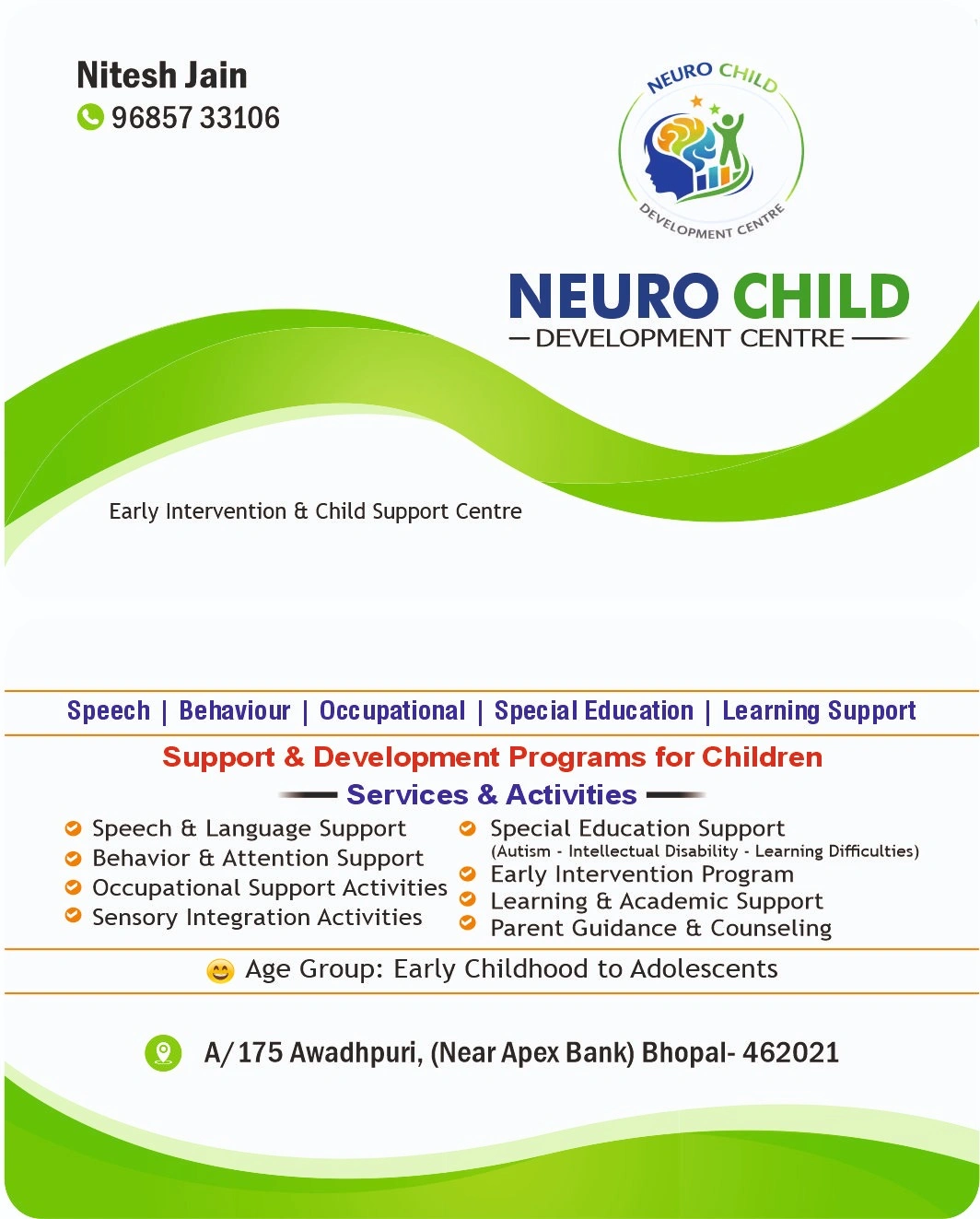 Neuro Child Development Center Bhopal Therapy Centre - Nayi Disha